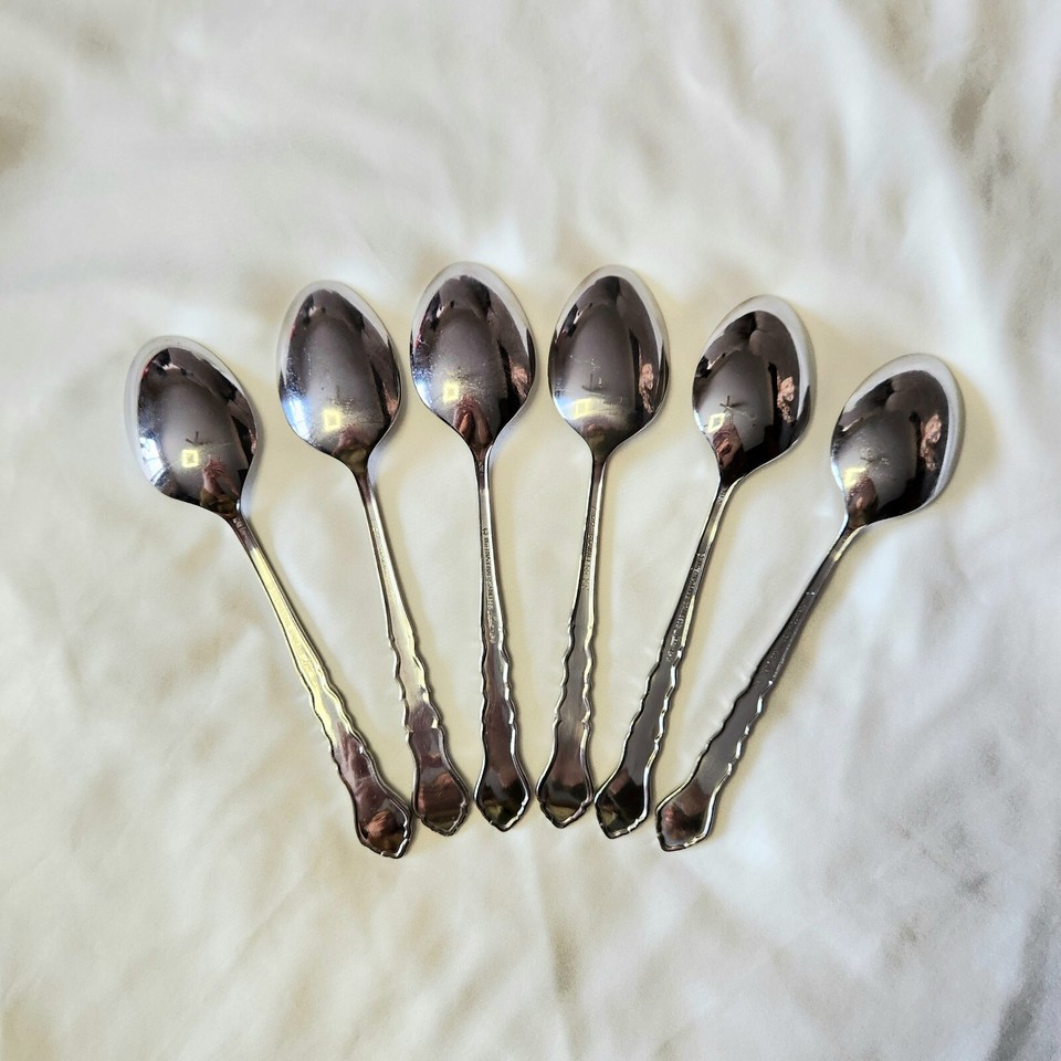 LYON AMERICANA (6) Soup Spoons STAINLESS FLATWARE International Silver ...