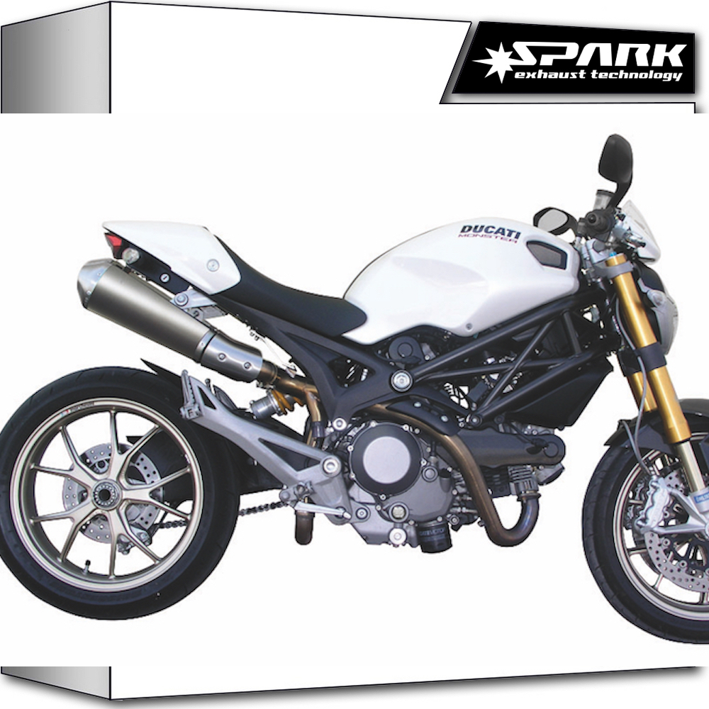 SPARK 2 EXHAUSTS KIT HIGH MEGAPHONE KAT TITANIUM DUCATI MONSTER 796 ...