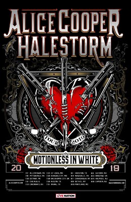 Halestorm & Alice Cooper 2019 Concert Poster 11 X 17 Framed | eBay