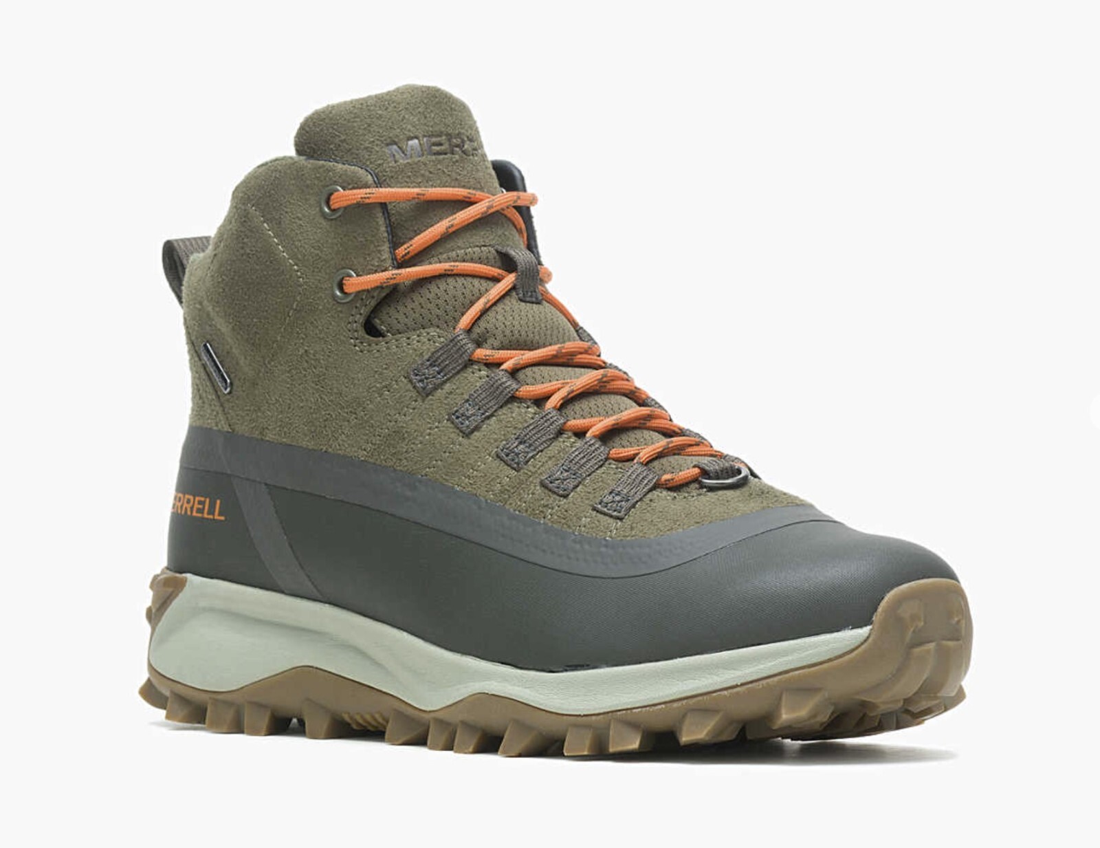 New MERRELL Men's Thermo Snowdrift Mid Shell Waterproof Boots Olive ...