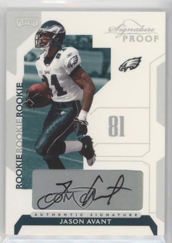 2006 Playoff NFL Playoffs - Silver Signature Proof #118 Jason Avant ...