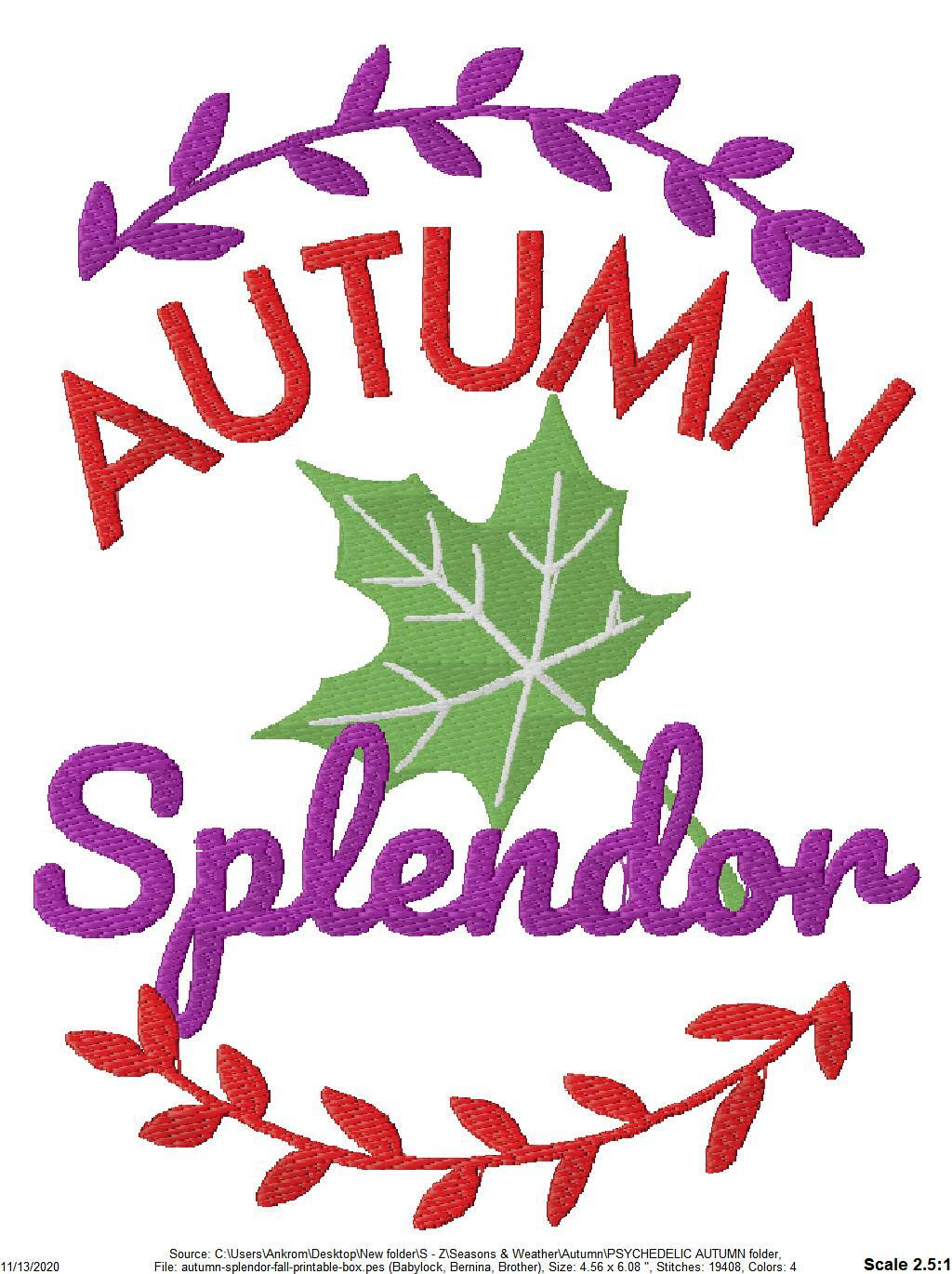 96 FALL SEASON AUTUMN EMBROIDERY MACHINE DESIGNS COLLECTION PES USB | eBay