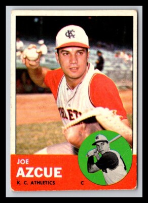 1963 Topps #501 Joe Azcue GD | eBay