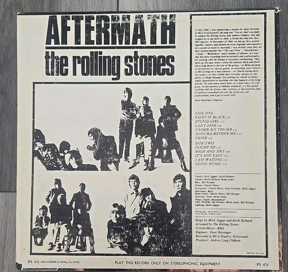 The Rolling Stones ‎– Aftermath Label: London Records ‎– LL 3476: G+ | eBay