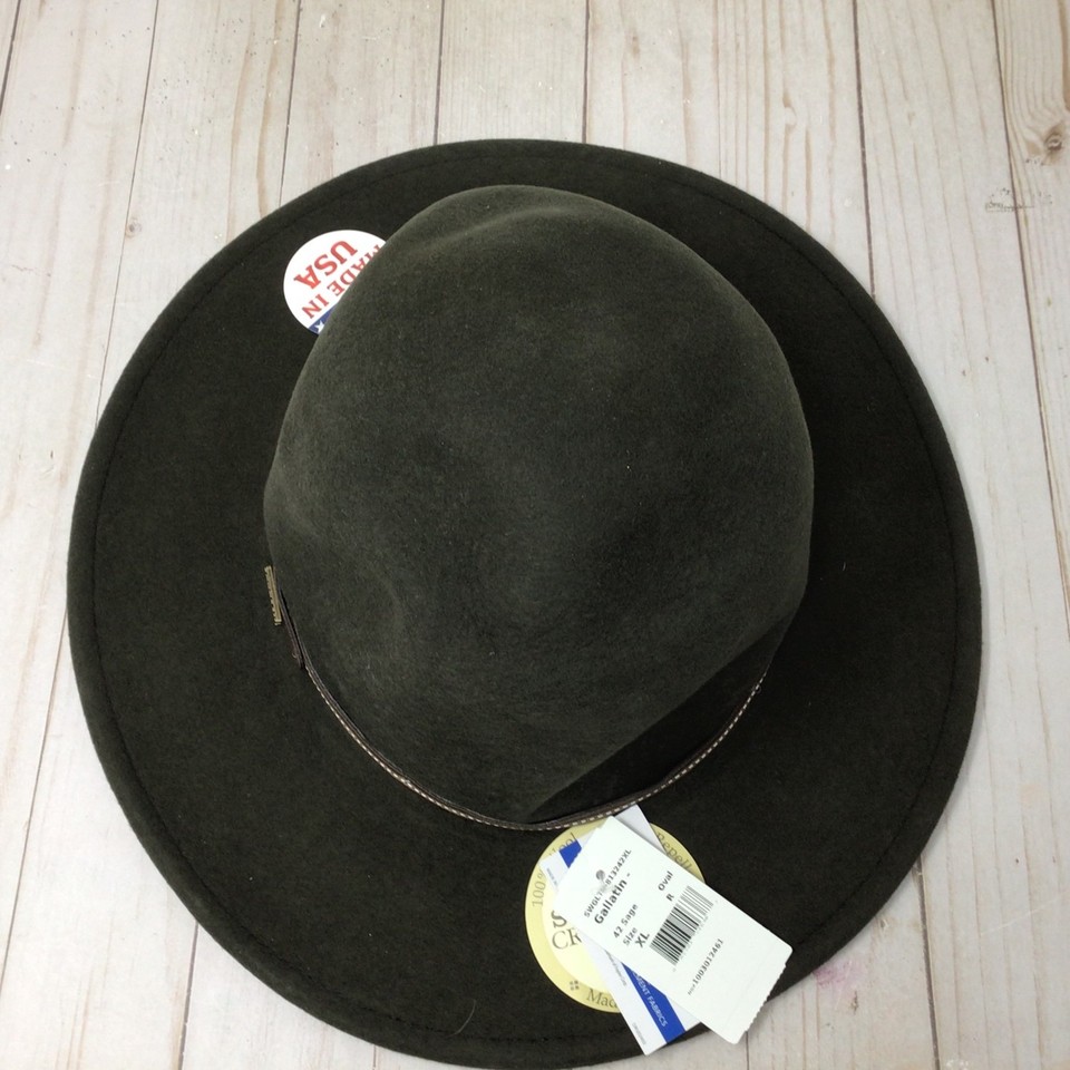 Stetson Gallatin Men's Outdoor Wool Hat Sage Size XL Crushable USA Made ...