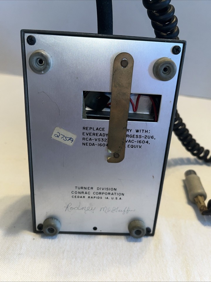 Turner Plus Three B Ham CB Radio Microphone 5 Pin Vintage Black ...