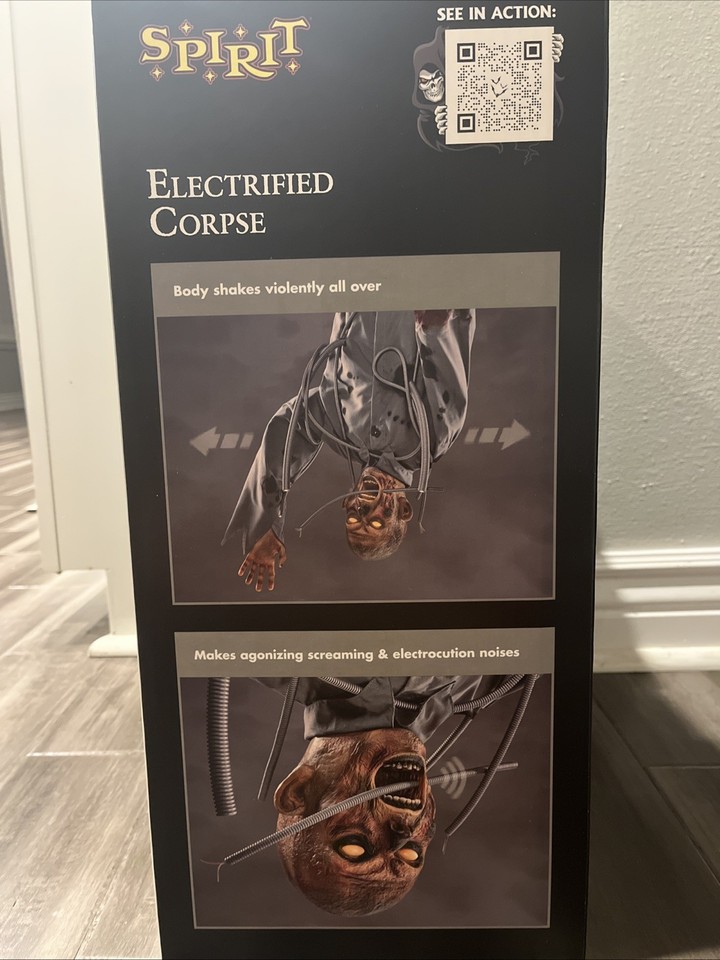Spirit Halloween 3.6Ft Animated Electrified Corpse Animatronic Prop ...