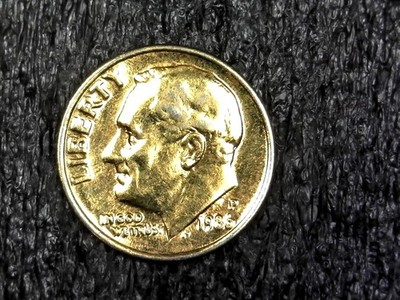 1986-P Gold Plated Roosevelt Dime Coin 18mm (c102) | eBay