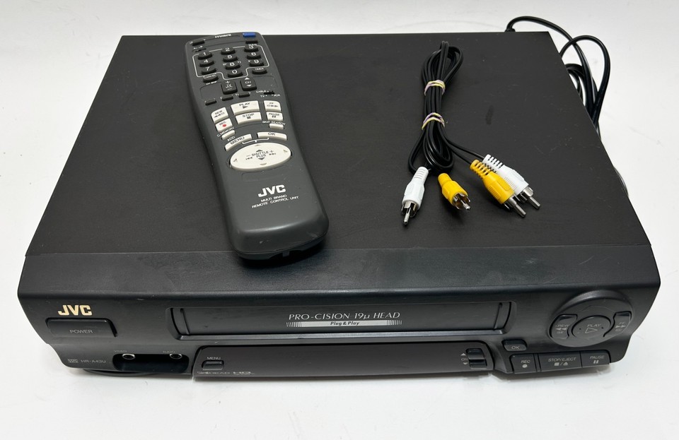 JVC 4-Head VCR Video Cassette Recorder VHS Tape Player HR-A43U w ...