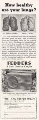 1953 Fedders Air Conditioner: Lungs Vintage Print Ad | eBay