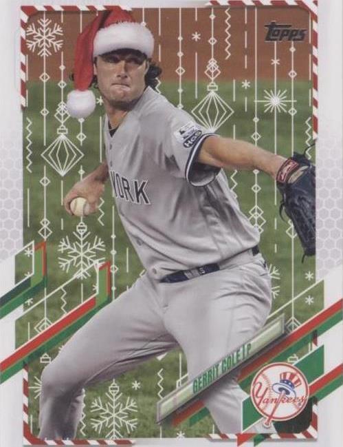 2021 Topps Holiday - SP Variation Gerrit Cole #HW220 Santa Hat for sale ...