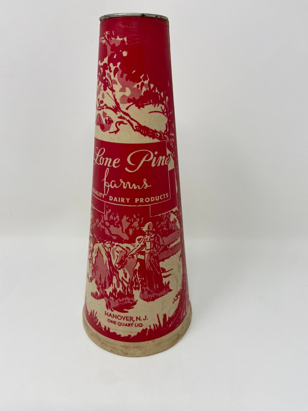 Wax Cone Carton / Kone Karton Lone Pine Farms Hanover NJ One Quart | eBay