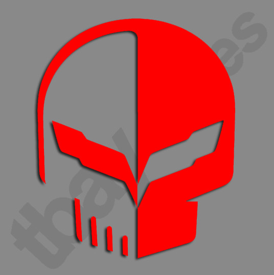 Corvette Racing Jake Skull Vinyl Decal Sticker Stingray C7 Z07 Z51 Z06 ...
