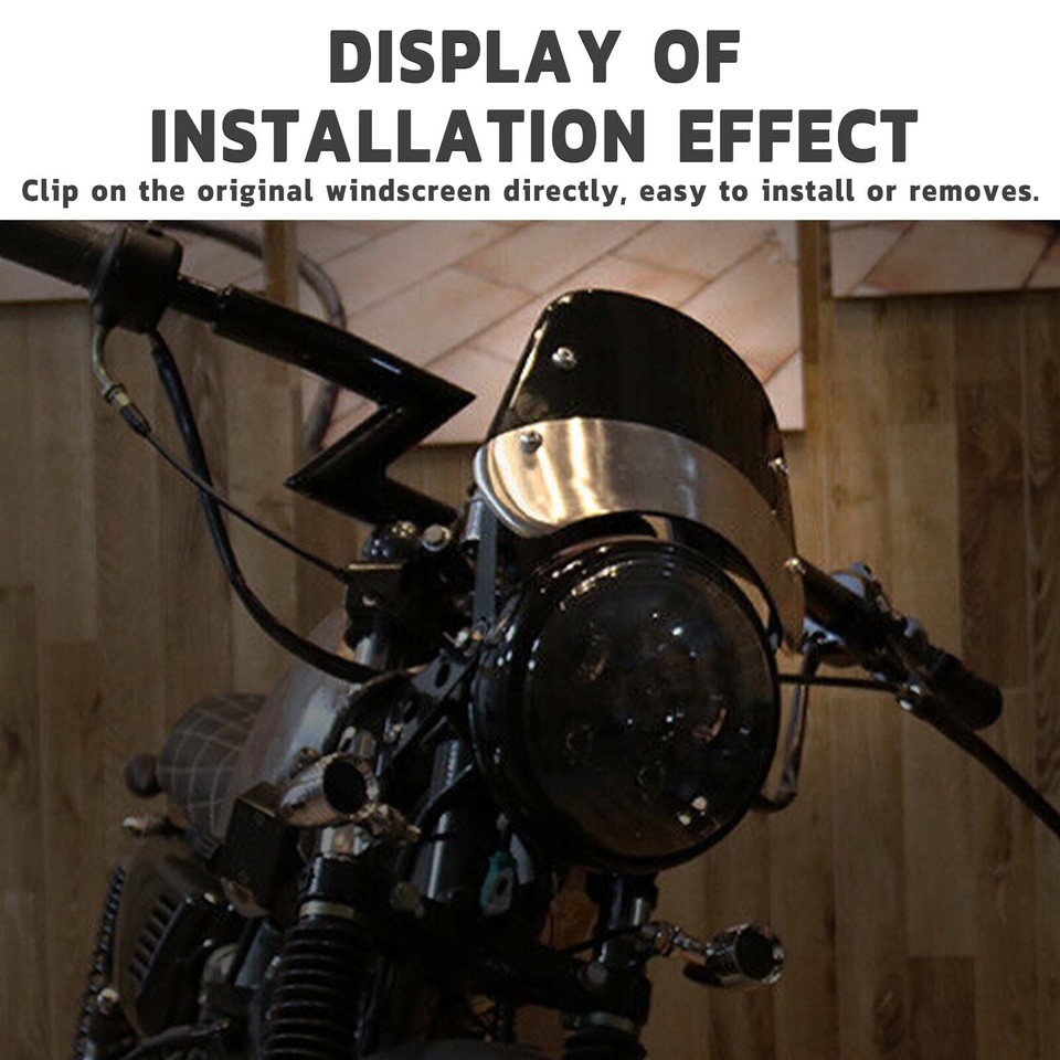 5"-7" Round Headlight Motorcycle Windshield Windscreen For Victory ...
