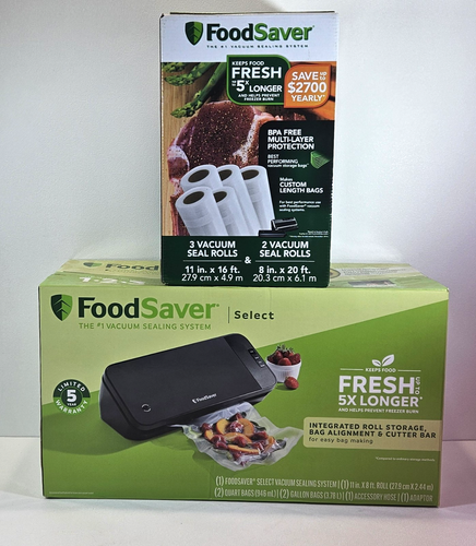FoodSaver SELECT Vacuum Sealing System VS2110 Black With 5 Extra Sealed ...