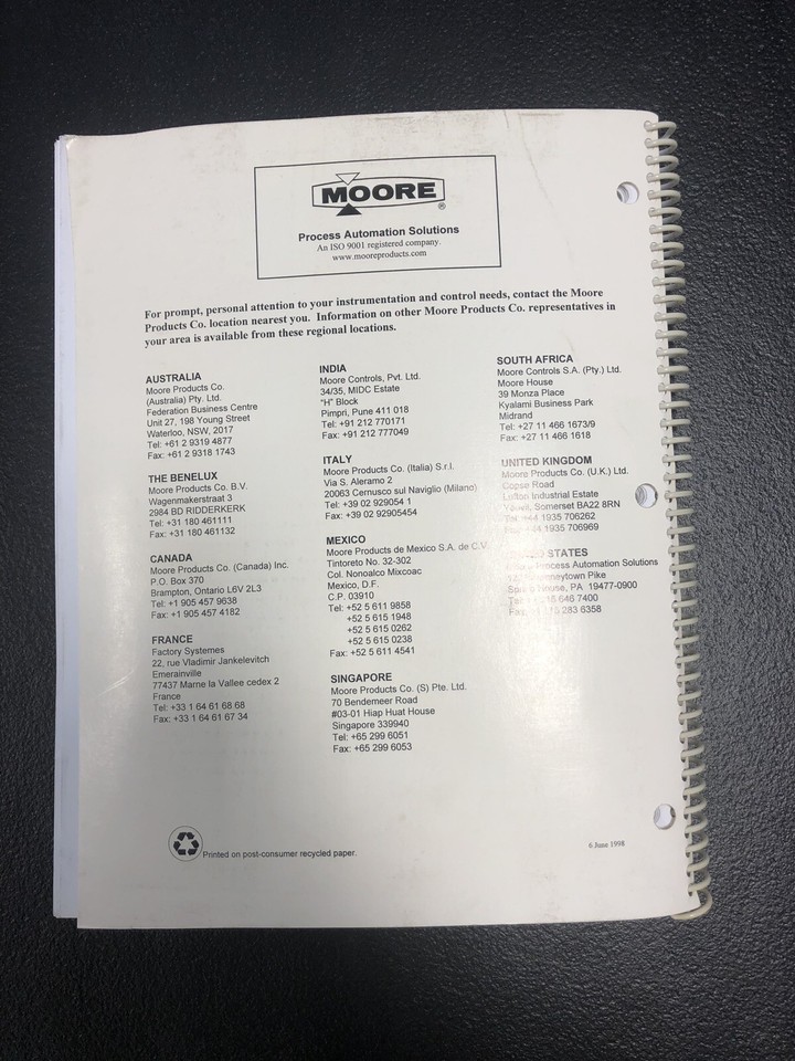 Moore 352 Plus Single-Loop Digital Controller User’s Manual UM352P-1 ...