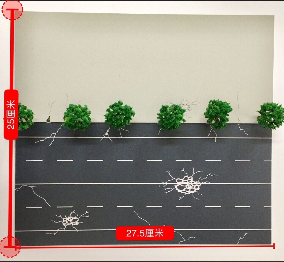 N Scale Diorama Road Model Railway Layout Street Highway Scene Building ...