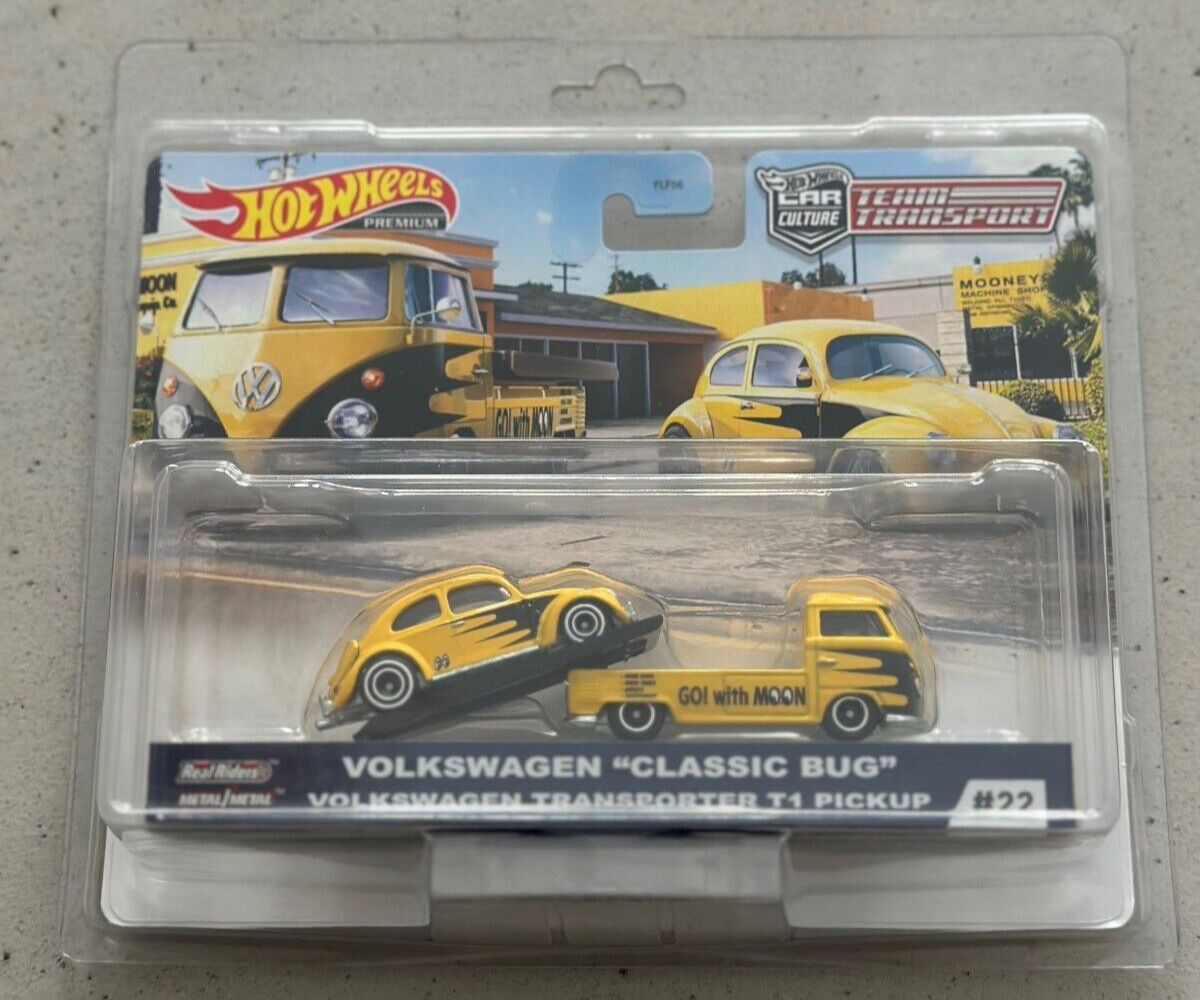Hot Wheels Team Transport VOLKSWAGEN CLASSIC BUG TRANSPORTER T1 PICKUP ...
