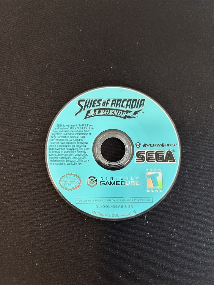 Skies of Arcadia Legends (Nintendo GameCube, 2003) DISC ONLY NO CASE ...
