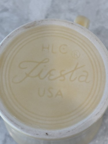 Fiesta 10oz Mug Light Yellow O Ring Handle Lead Free Homer Laughlin USA ...