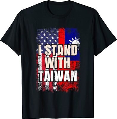 I Stand With Taiwan American USA Flag T-Shirt Support Men Women | eBay