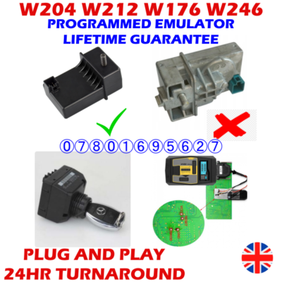 MERCEDES W204 ESL ELV STEERING EMULATOR LOCK EZS IGNITION AND KEY ...