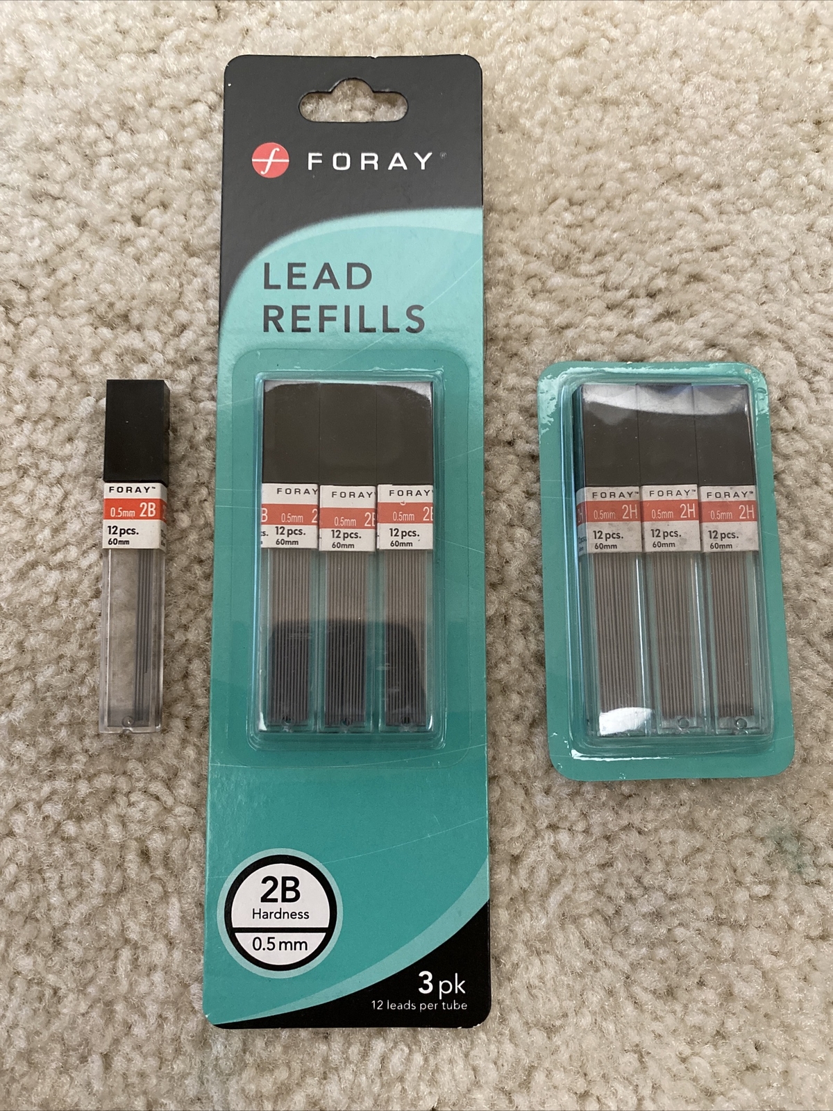 0.5 Lead Pencil Refills Black - 2H & 2B Foray | eBay
