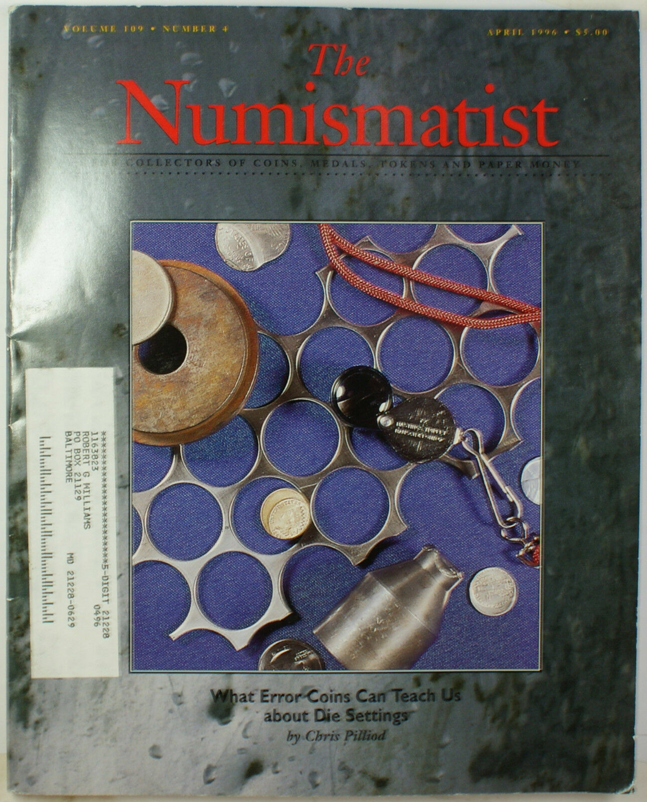 April 1996 The Numismatist Magazine Vol.109 Num.4 (EW) | eBay