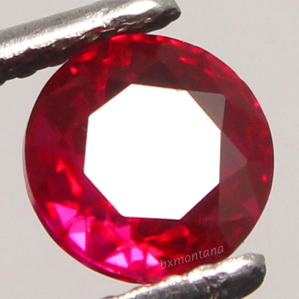Natural Burma Pigeon Blood Red Ruby 5.50 MM Round Cut Unheated Gemstone ...