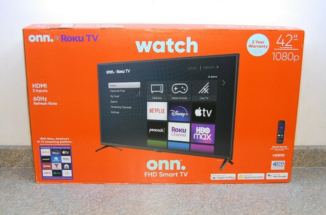 onn. 42" Class FHD (1080P) LED Roku Smart TV HDR (100068372) for sale ...