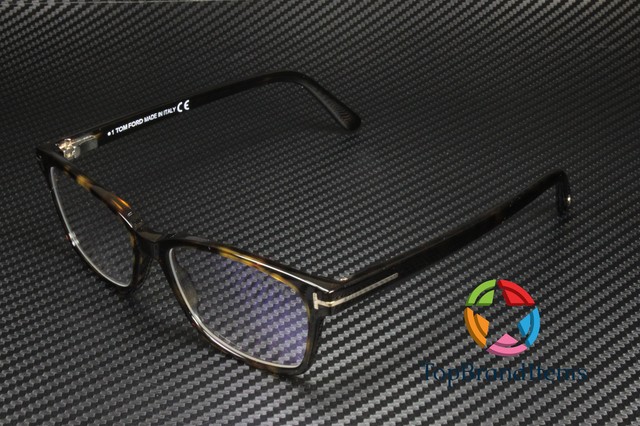 Tom Ford 5713 B 052 51mm Havana Eyeglasses Authentic Frames Blue Block ...