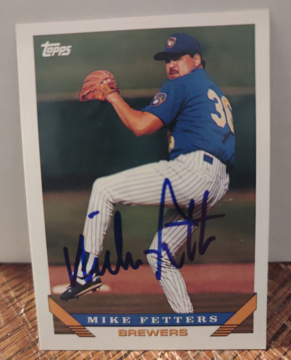 Mike Fetters Autographed 1993 Topps Signed Baseball Card #527 Milwaukee ...