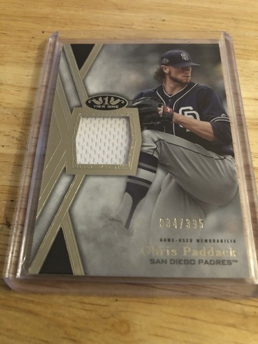Chris Paddack 2020 Topps Tier One GAME USED Jersey #d 034/395 PADRES | eBay