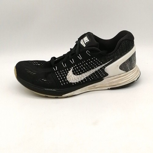 Nike Men Sneakers LunarGlide 7 Lace Up Black White Low Top Round Toe 8. ...