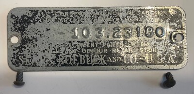 Craftsman Tool Logo Badge Emblem Name Plate Tag Label Wood Lathe 103. ...