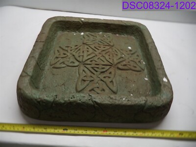 Celtic Cross Square Concrete Garden Stone Green 17-1/4" x 17-1/4" x 3-1 ...