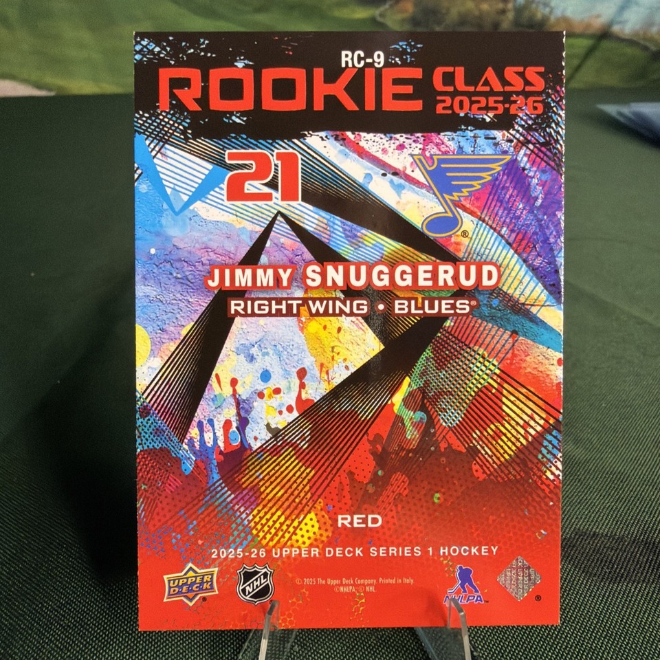2025-26 Upper Deck Series One Rookie Class: Jimmy Snuggerud #RC-9 - RED ...