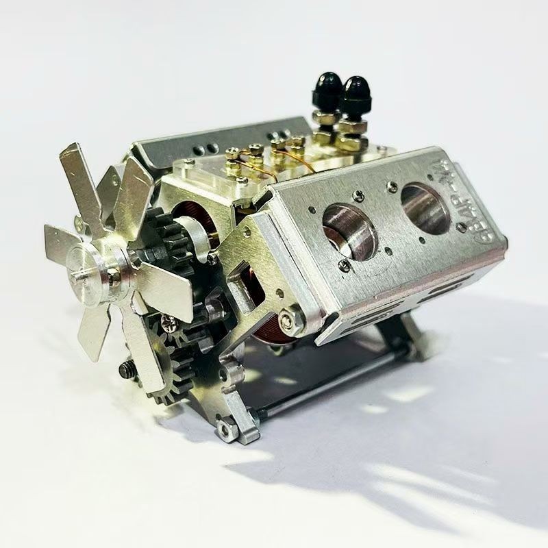 Metal crankshaft V8 engine model, power engine strong magnetic piston ...