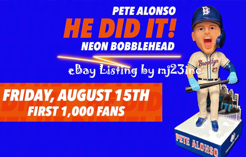 2025 PRESALE PLAYOFFS PETE ALONSO BOBBLEHEAD BROOKLYN CYCLONES SGA NEW ...