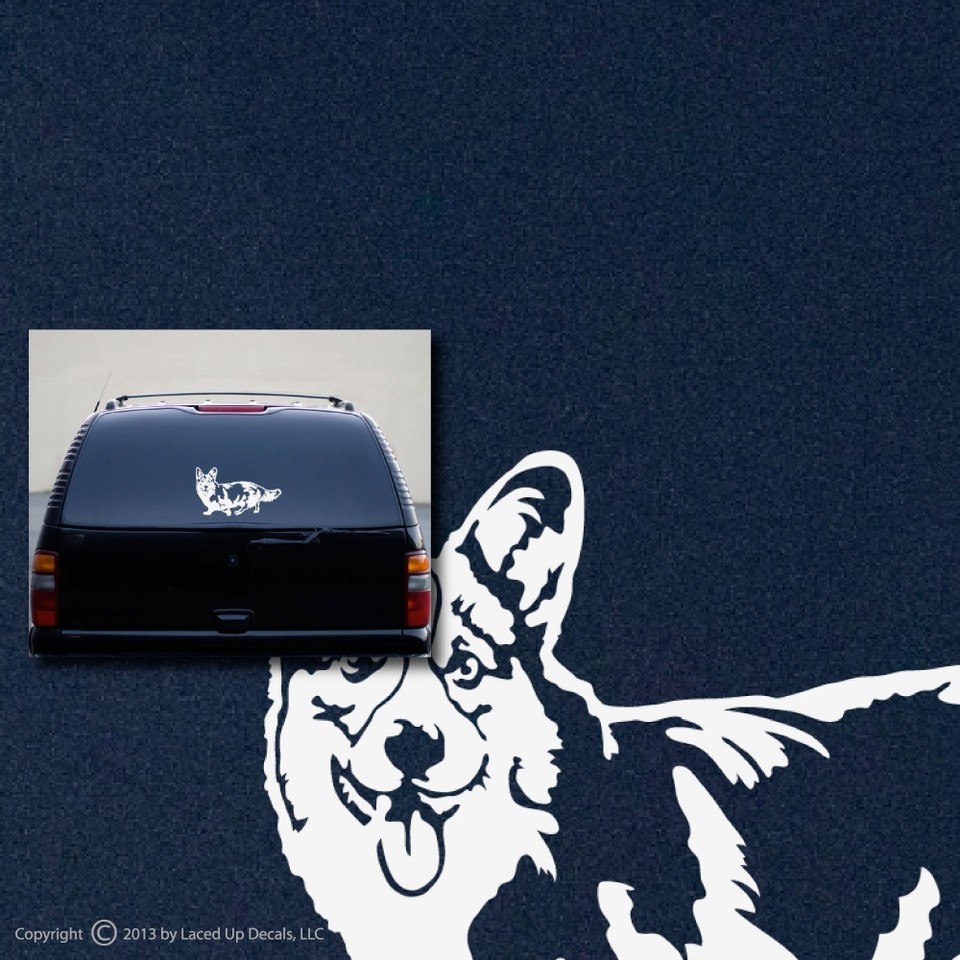 Welsh Corgi Dog vinyl decal, herding dog, puppy, akc, Cardigan Pembroke ...