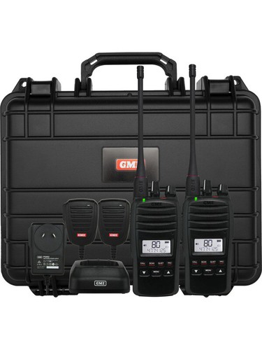 GME 5 Watt Uhf Cb Handheld Radio Twin Pack With Carry Case (TX6600STP ...