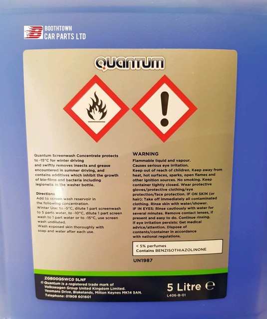 VAG AUDI Seat SKODA VW Quantum Screenwash Screen Wash 2 X 5l 10l for ...