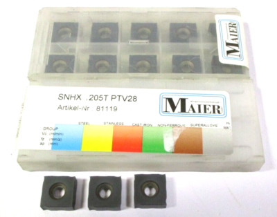 13 MAIER Wendeplatten zum Fräsen SNHX 1205T PTV28 A.Nr. 81119 Neu ...