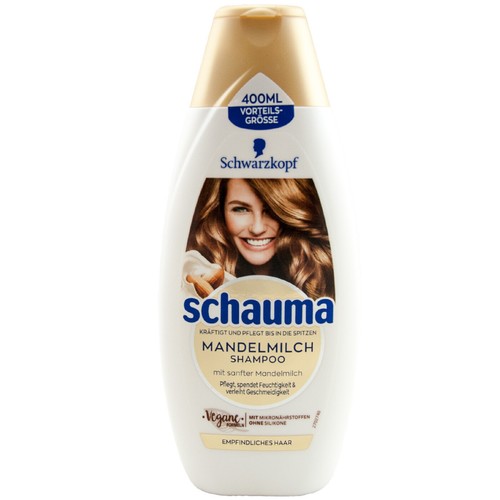 Schauma MANDELMILCH Shampoo 1 x 400ml XXL Flasche - für empfindliches ...
