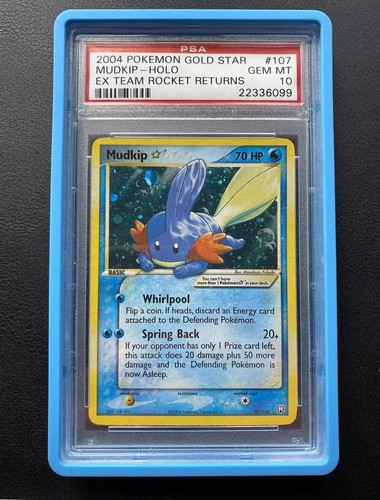 2004 Mudkip Gold Star Holo PSA 10 Gem Mint Team Rocket Returns #107/109 ...