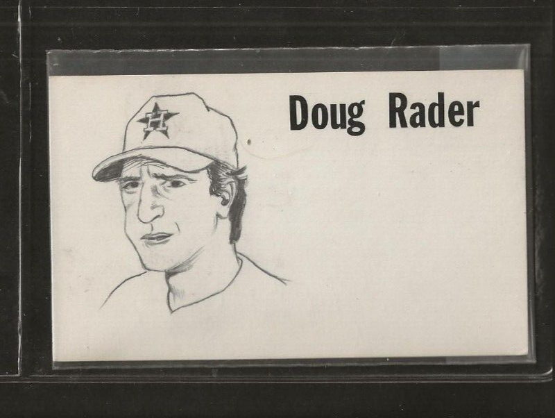 Doug Rader original set art / 1975 Mengler card set - 1 of 1! - Houston ...