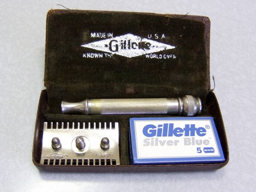 Antique 1920's Gillette Old Type DE Safety Razor Set in Case | eBay