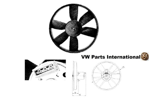 VW Golf MK3 GTI VR6 TDI Radiator Cooling Fan Without Shroud High ...
