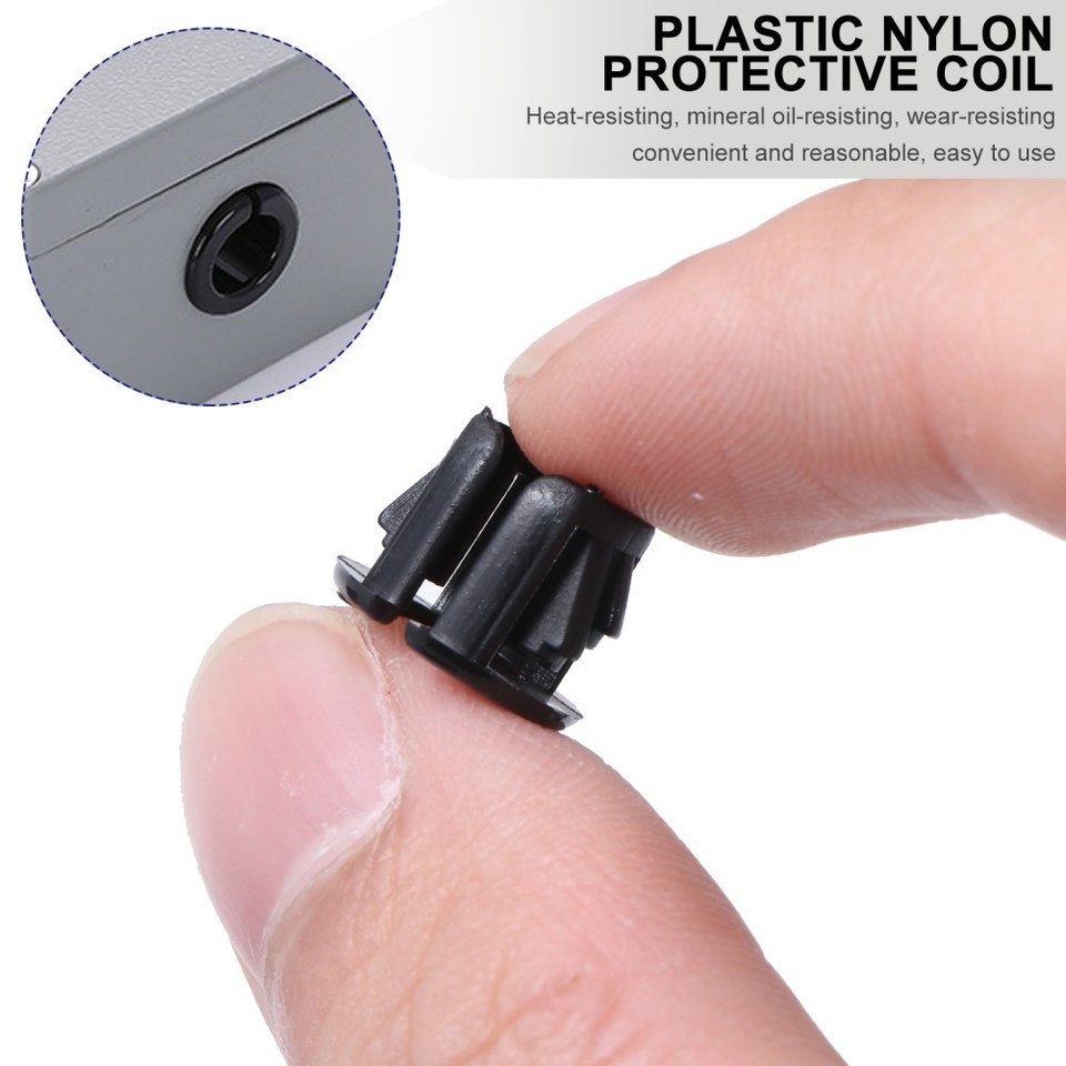 300 pcs Nylon Snap In Cable Bushing Grommet Locking Protective Grommet ...