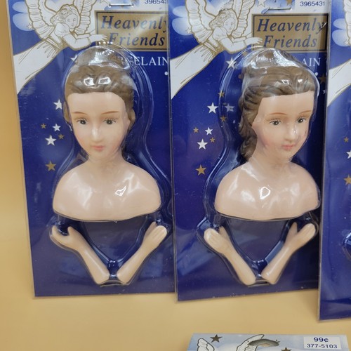 Darice Brown Hair Blue Eyes Angel Head Hands Doll Parts Craft Lot Of ...